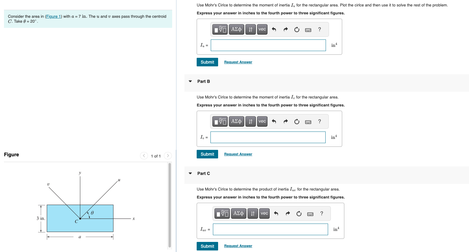 Solved Use Mohr's Cirlce to ﻿determine the moment of | Chegg.com