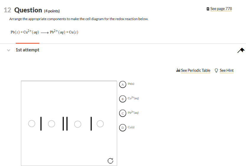 Solved E See page 778 12 Question (4 points) 1st attempt ini | Chegg.com Solved E See page 778 12 Question (4 points) 1st attempt ini | Chegg.com