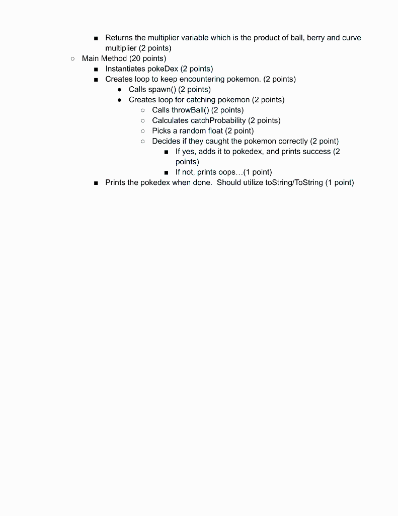 Solved CSE1322 Assignment 4 Background: Pokémon GO continues | Chegg.com