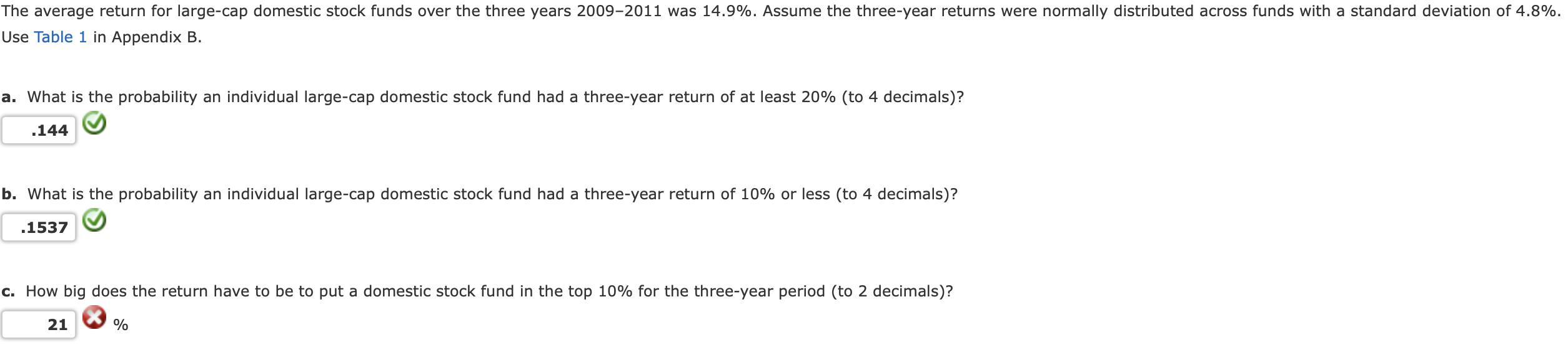 Solved Use Table 1 in Appendix B. a. What is the probability | Chegg.com