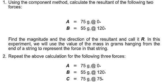 Solved 1. Using the component method, calculate the | Chegg.com