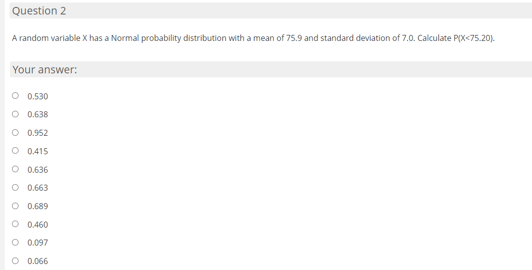 Solved Question 2A random variable x ﻿has a Normal | Chegg.com