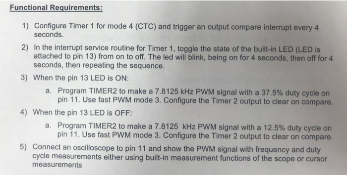 arduino platformyou are write acode for the atmel | Chegg.com
