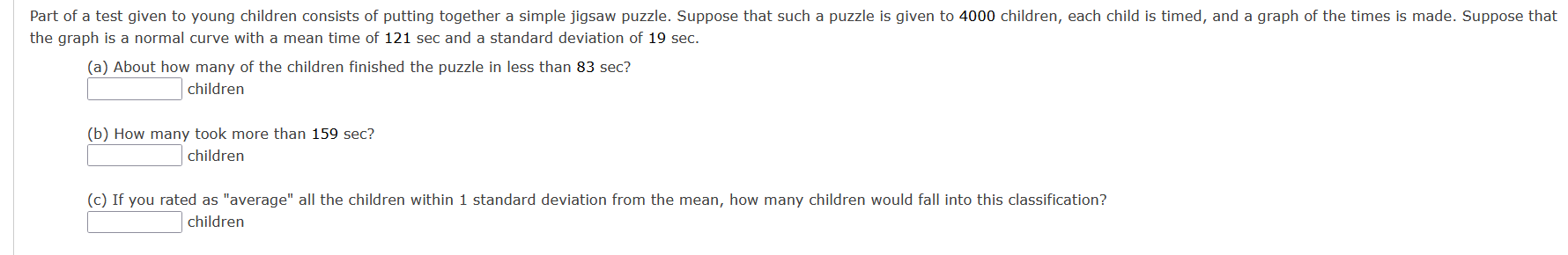 Solved Part of a test given to young children consists of | Chegg.com