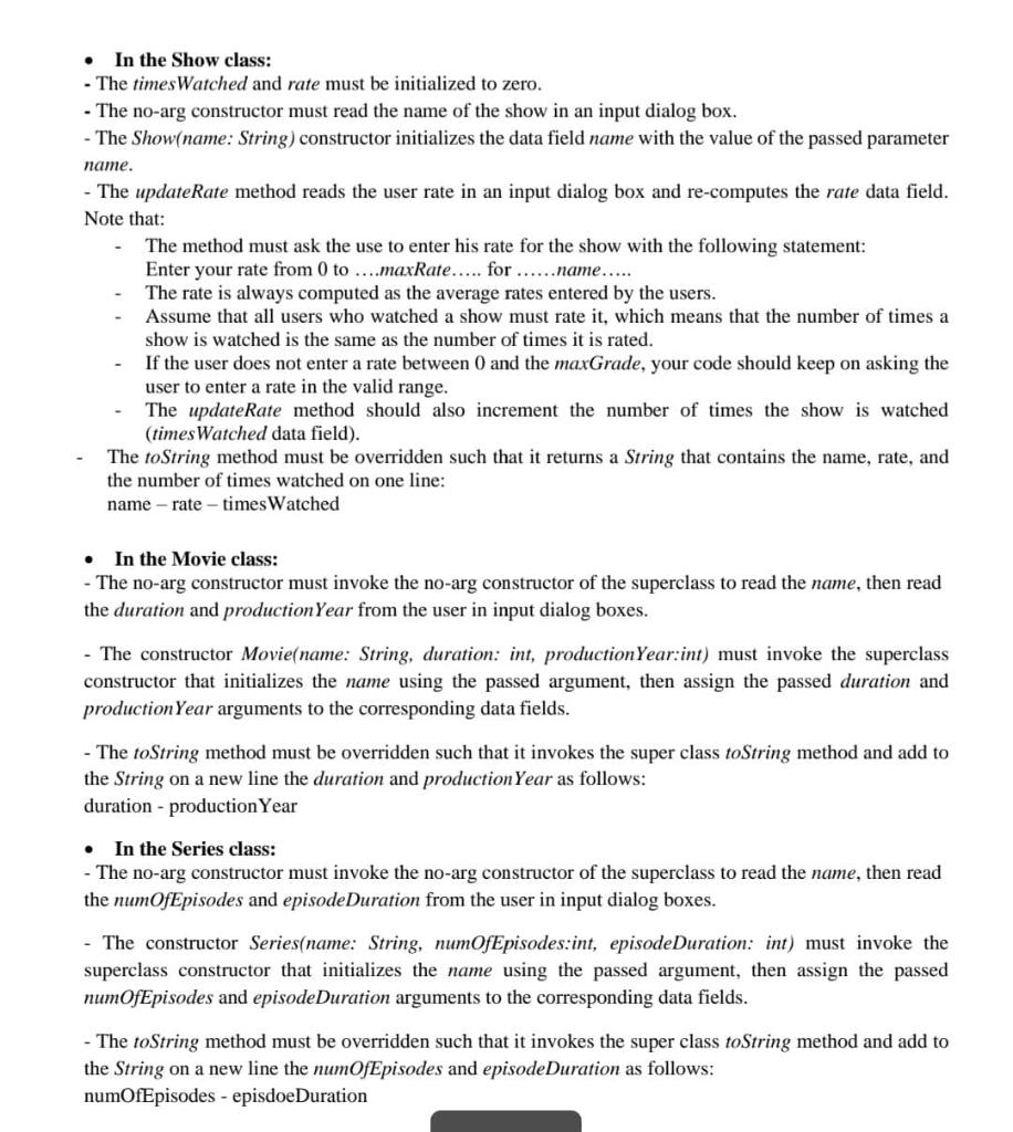 Solved Lab Objectives: Define classes that extend other | Chegg.com