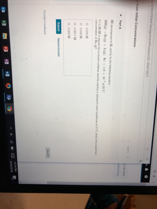 Solved itemView?assignmentProblemID 9947383 from Initial | Chegg.com