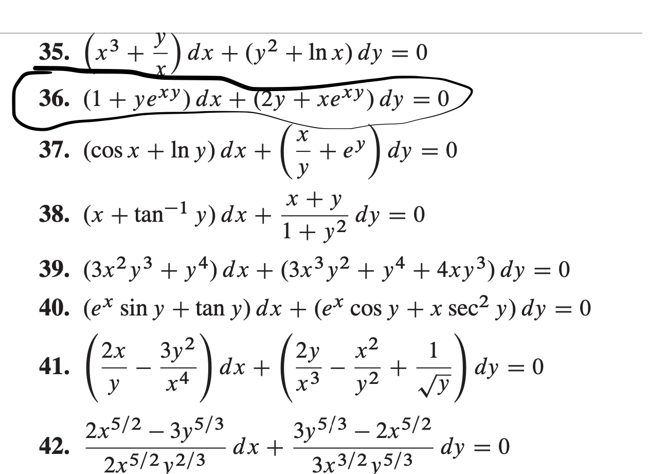 Solved In Problems 31 through 42, verify that the given | Chegg.com