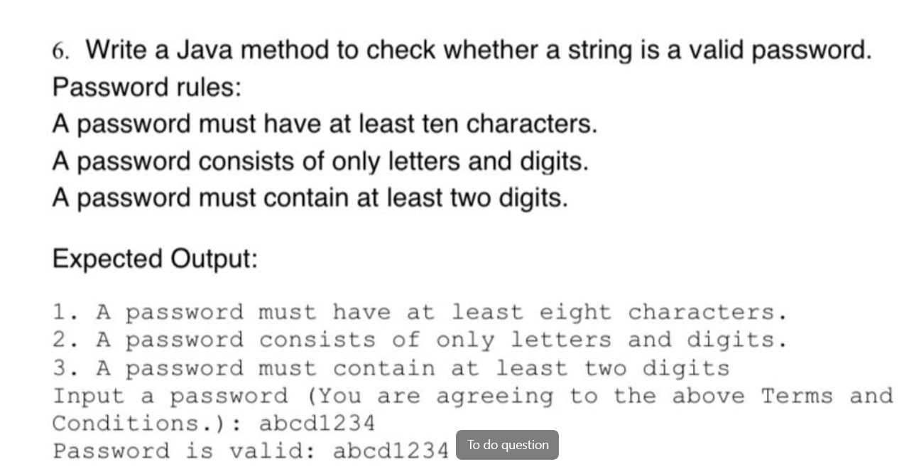 Solved Write a Java method to check whether a string is a | Chegg.com