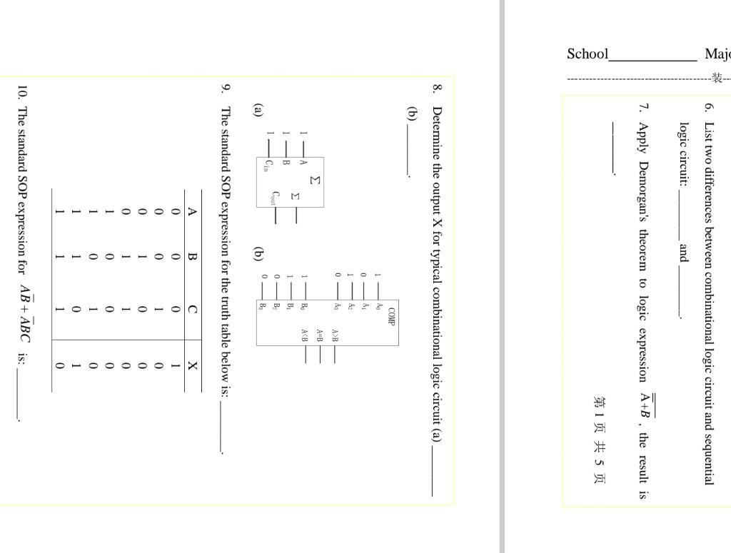 Solved 6. List two differences between combinational logic | Chegg.com