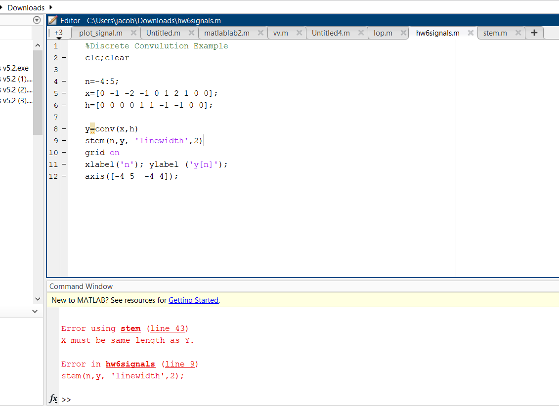 Solved Downloads vv.m Untitled4.m lop.m hw6signals.mx stem.m | Chegg.com