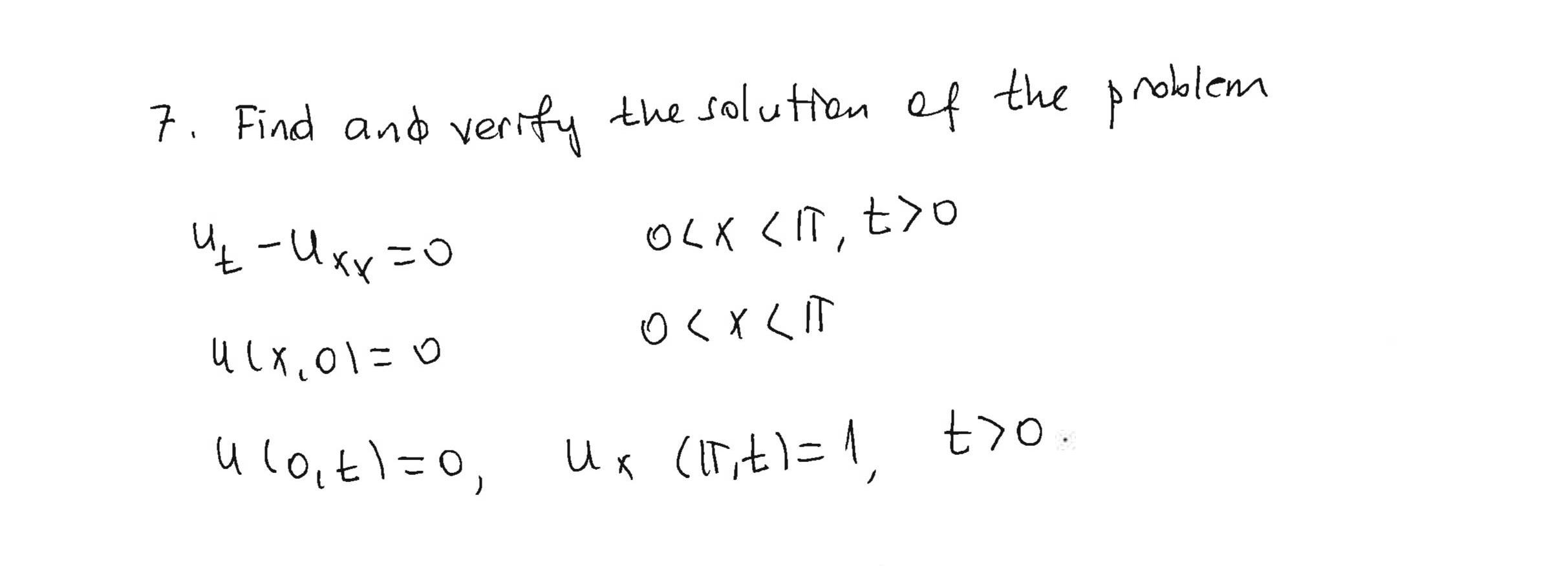 Solved 7. Find and verify the solution of the problem | Chegg.com