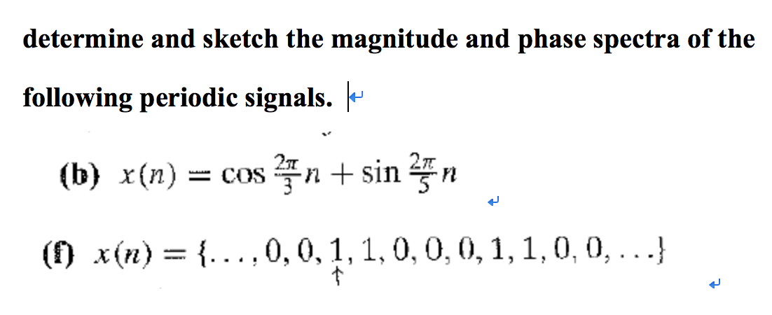 Solved determine and sketch the magnitude and phase spectra | Chegg.com