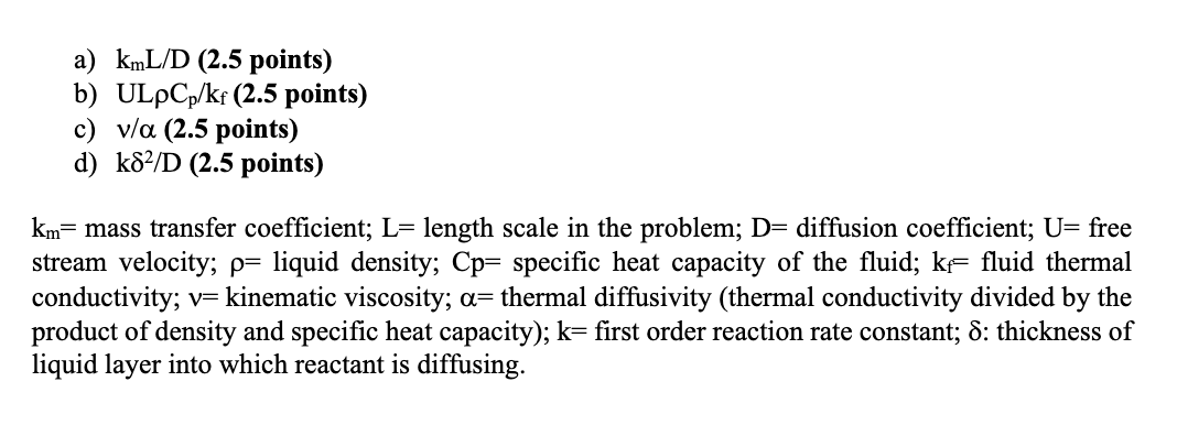 Solved Explain the physical significance (ratio of what | Chegg.com