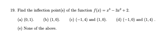 Solved Find the inflection point(s) ﻿of the function | Chegg.com