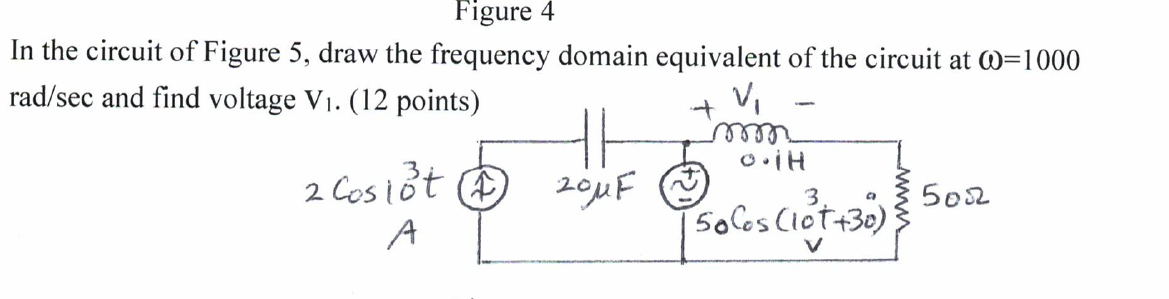 Solved Figure 4 In the circuit of Figure 5, draw the | Chegg.com