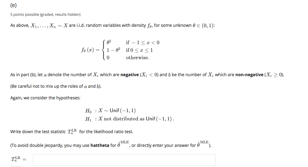 5 points possible (graded, results hidden) As above, | Chegg.com