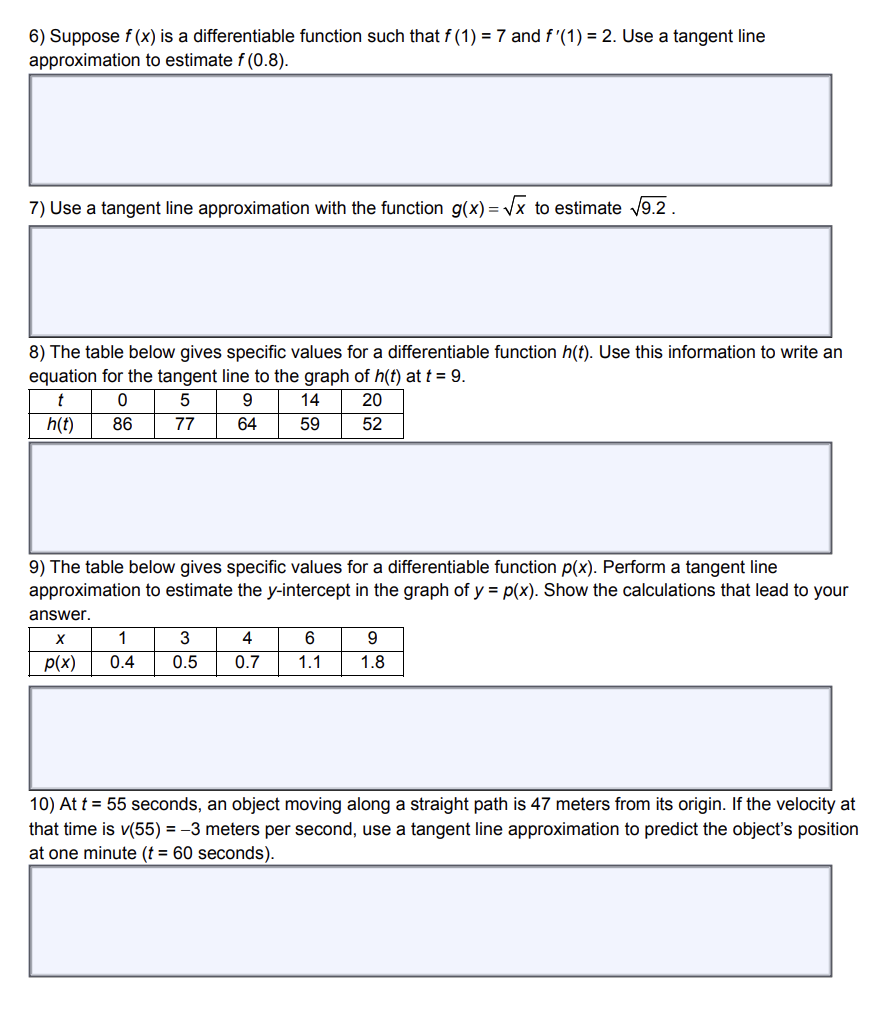 Solved Hi! I need urgent help with my calculus homework. | Chegg.com