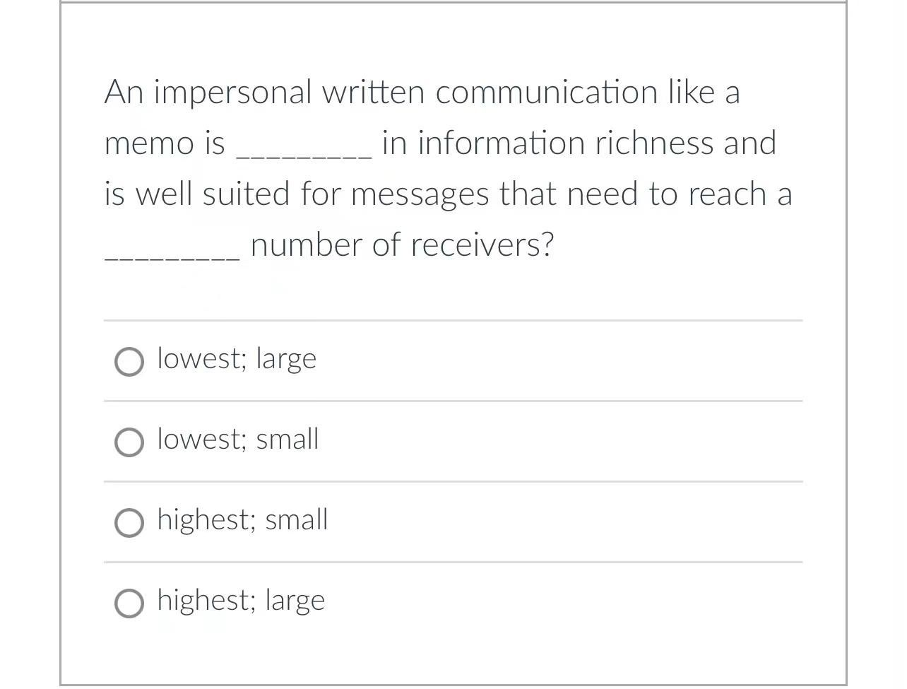 Solved An impersonal written communication like a memo is in | Chegg.com
