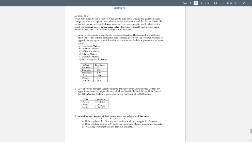 Solved Page 22 > of 28 - ZOOM + Exercises Hints for #1-2 | Chegg.com