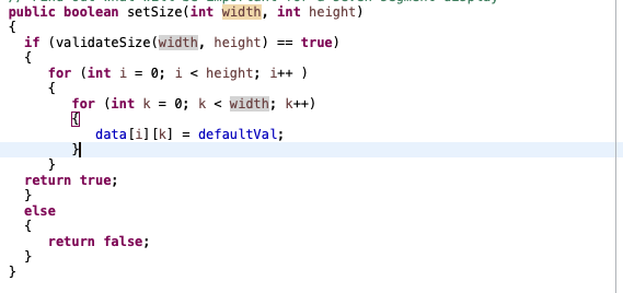 Solved data is declared private with private boolean [][] | Chegg.com