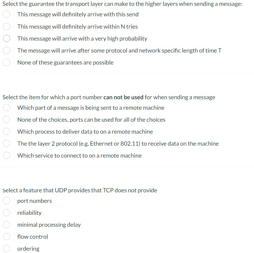 Solved This message will definitely arrive with this send | Chegg.com
