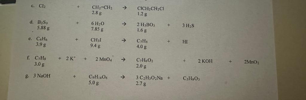 Solved Determine the limiting reagent and calculate the | Chegg.com