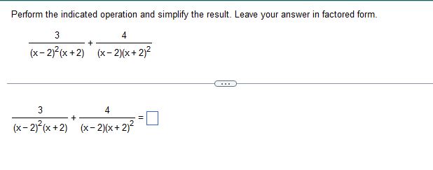 Solved Perform the indicated operation and simplify the | Chegg.com