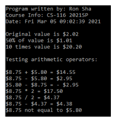 Solved Define class object Money with the following | Chegg.com