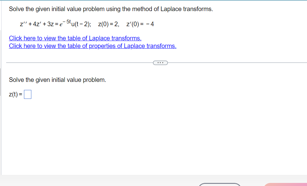 Solved Solve the given initial value problem using the | Chegg.com
