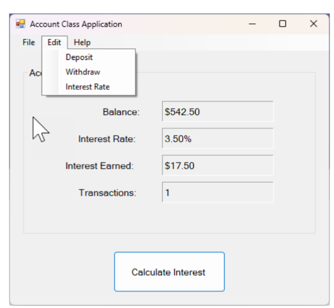 Solved 6. Account Class You are a programmer for the Home | Chegg.com