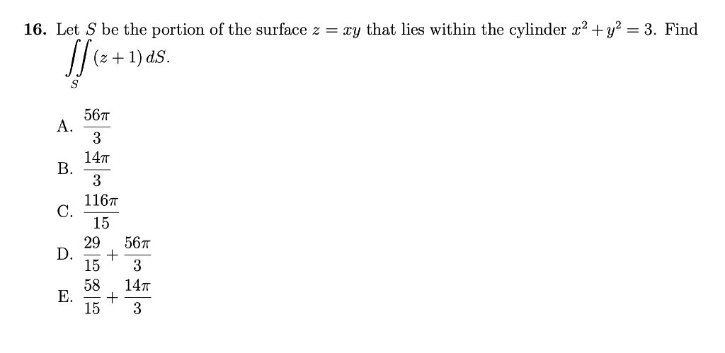 Solved Let S be the portion of the surface z = xy that lies | Chegg.com