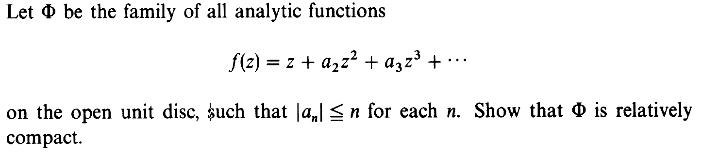Solved Let o be the family of all analytic functions f(z) = | Chegg.com