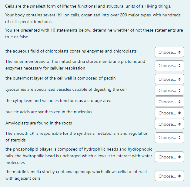 Solved Cells are the smallest form of life; the functional | Chegg.com