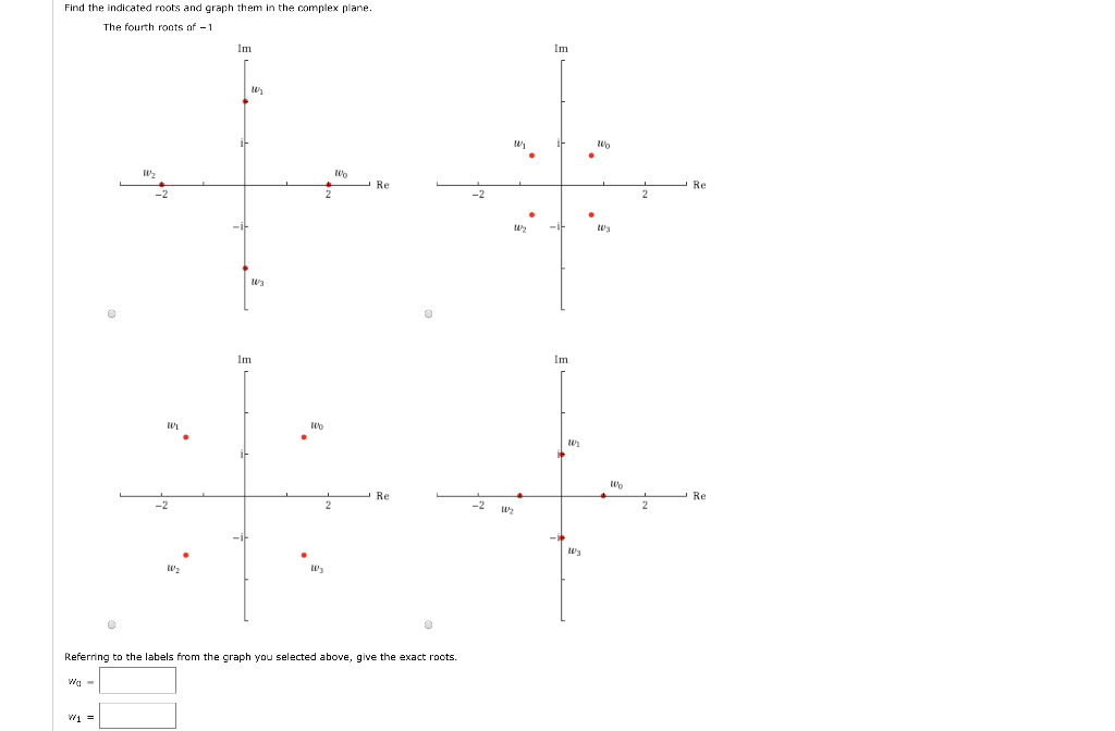 Solved Find The Indicated Roots And Graph Them In The Chegg