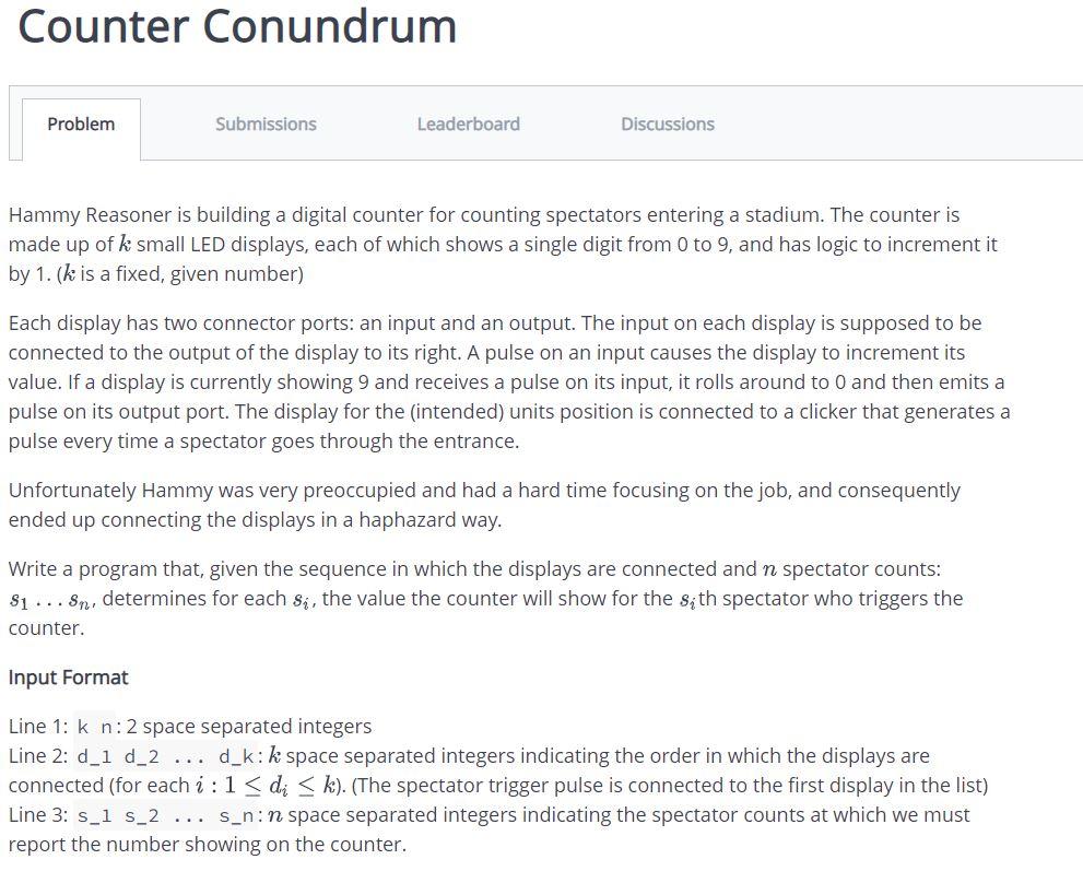 Solved Counter Conundrum Hammy Reasoner is building a | Chegg.com