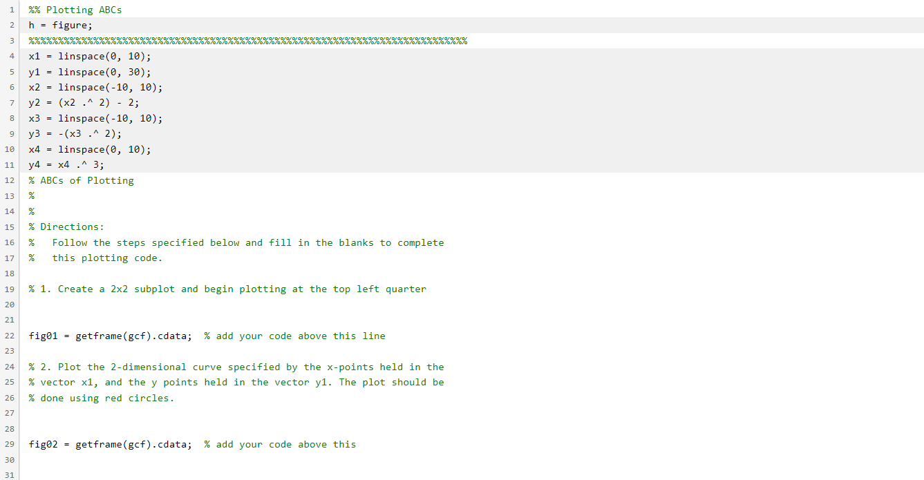 Solved \% 3. Continue with the 2×2 subplot, but plot in the | Chegg.com