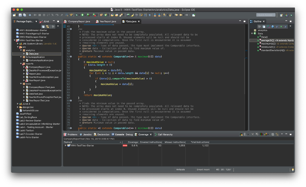 With Java, write a method that reads data from the | Chegg.com