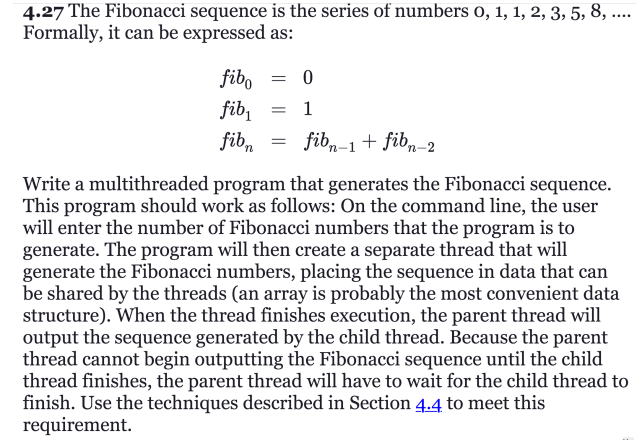 Solved 4.27 The Fibonacci sequence is the series of numbers | Chegg.com