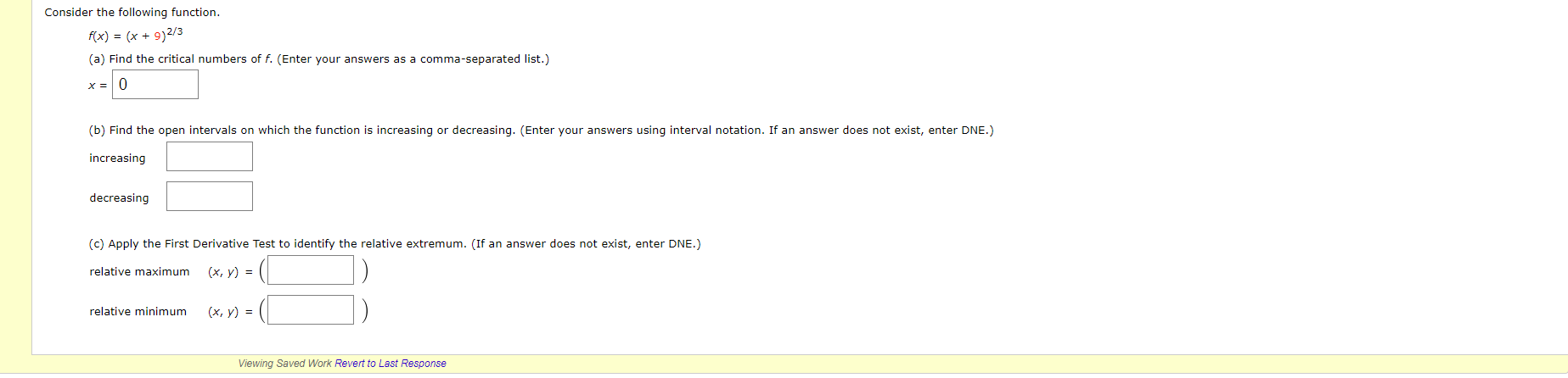 Solved Consider the following function. f(x) = x1/3 + 8 (a) | Chegg.com