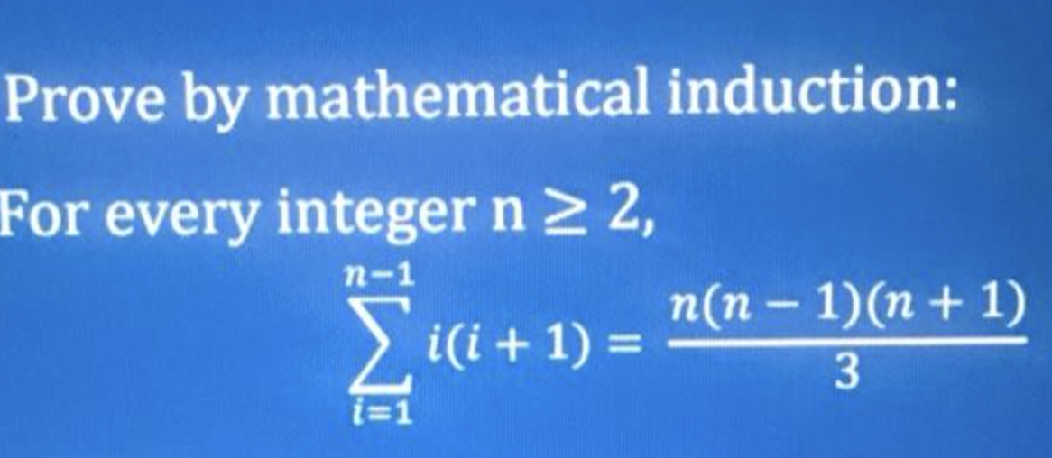 Solved Prove by mathematical induction: For every integer | Chegg.com