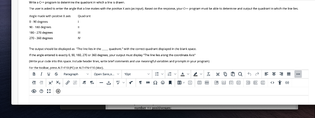 Solved The output should be displayed as 'The line lies in | Chegg.com