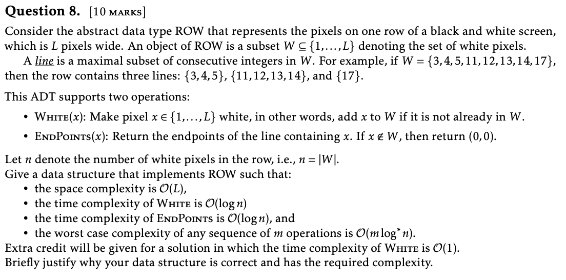 . Question 8. [10 MARKS] Consider the abstract data | Chegg.com
