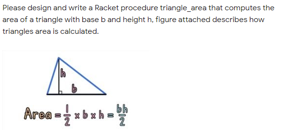 Solved Please design and write a Racket procedure | Chegg.com Solved Please design and write a Racket procedure | Chegg.com