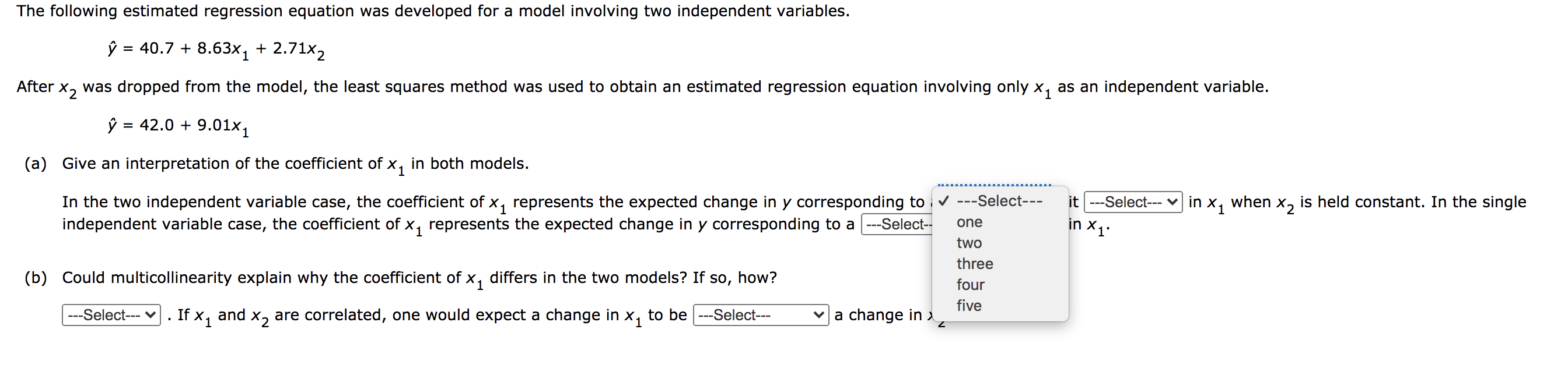 Solved On A) the second option is "Increase or Decrease" On | Chegg.com