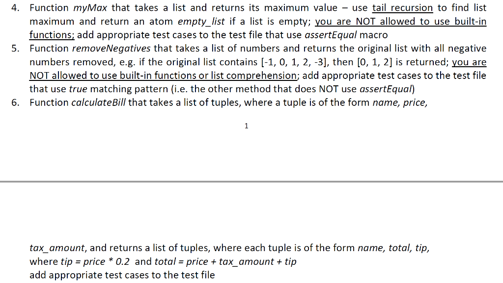 5 Cuina 4. Function myMax that takes a list and | Chegg.com