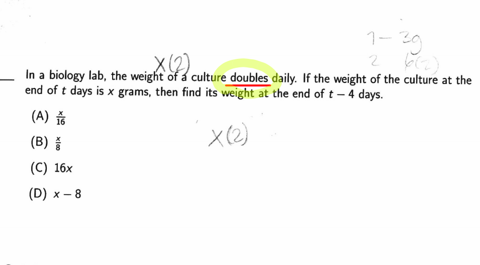 Solved 1-29 2 In a biology lab, the weight of a culture | Chegg.com