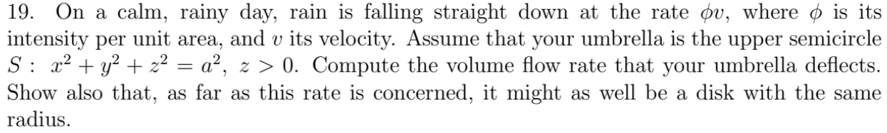 Solved 19. On a calm, rainy day, rain is falling straight | Chegg.com
