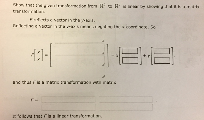 Solved Show that the given transformation from R2 to R2 is | Chegg.com