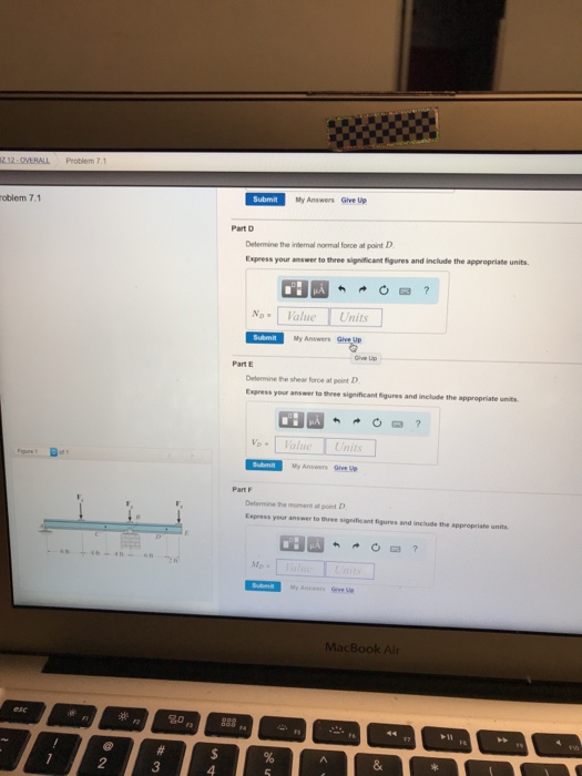 Solved oblem 7.1 My Answers Give Up Part D Determine the | Chegg.com