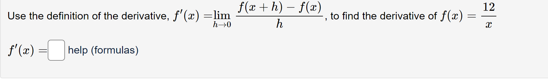 Solved Use the definition of the derivative, | Chegg.com